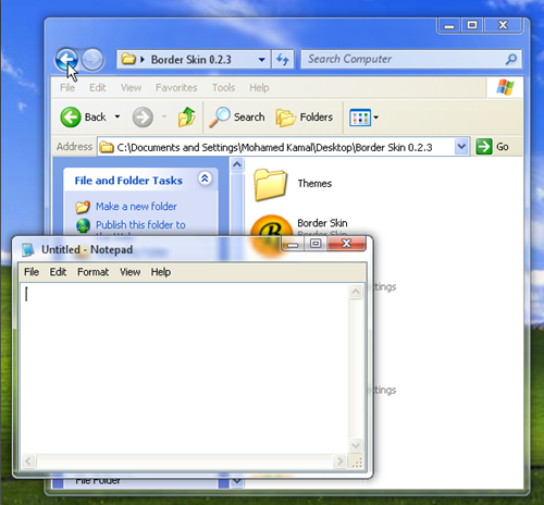 Aero Glass effect on Windows XP with Border Skin